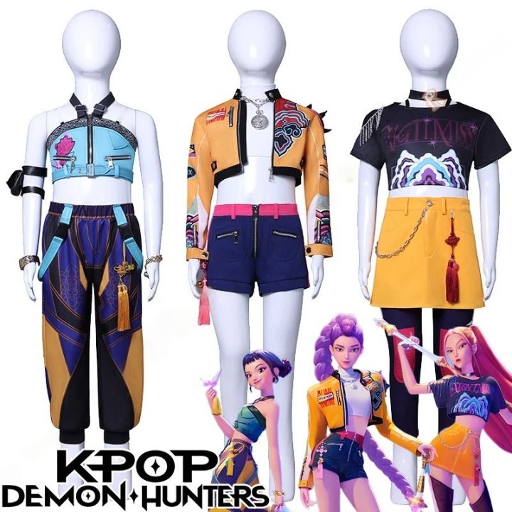Kpop Demon Rumi Zoey Mira Cosplay Huntrix Hunters Costume For Girls ...