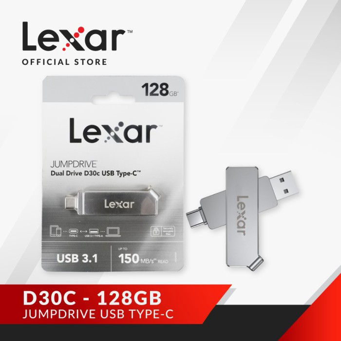 Lexar Type C OTG 128GB JumpDrive D30C USB 3.1 | Lazada Indonesia