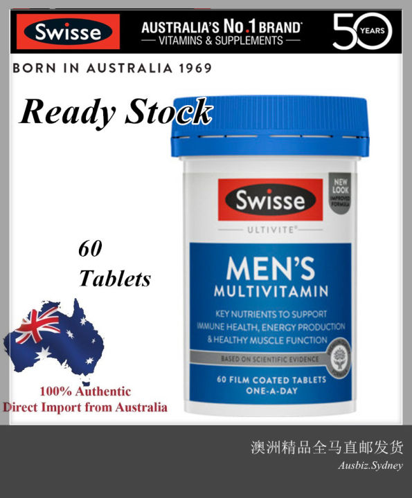 [Ready Stock EXP: 01/2027] Swisse Men's Ultivite Multivitamin ( 60 Tablets ) ( Made In Australia ...