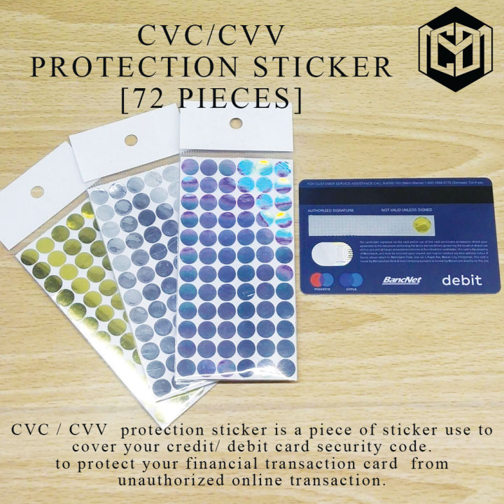 CVC / CVV DEBIT AND CREDIT CARD PROTECTION STICKER 72 PIECES | Lazada PH
