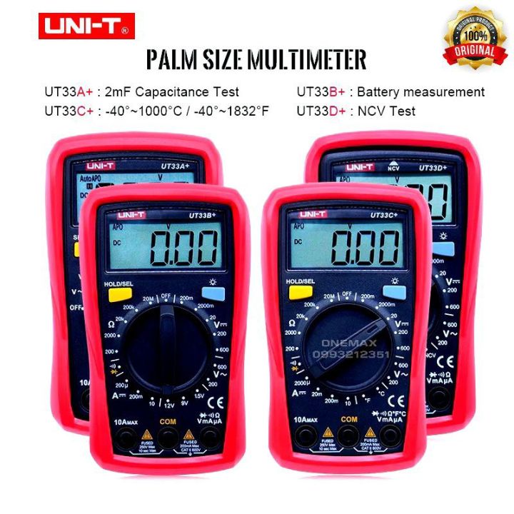 [คุ้มราคา!!] มัลติมิเตอร์ดิจิตอล UNI T UT33D+ UT33B+ UT33C+ UT33A+ Unit Digital multimeter ...