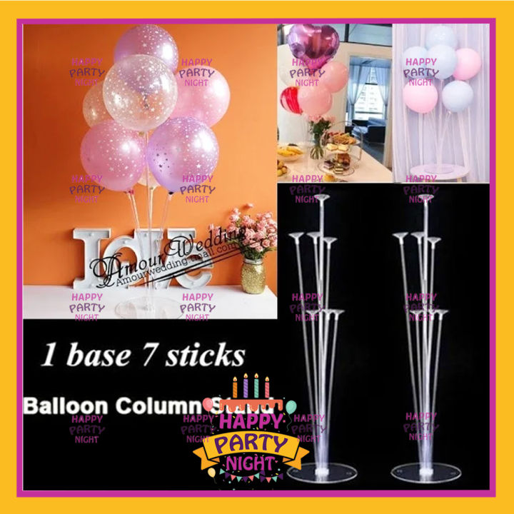 Happy Party Night Table Stand Balloon Stand Balloons Stand Columns ...