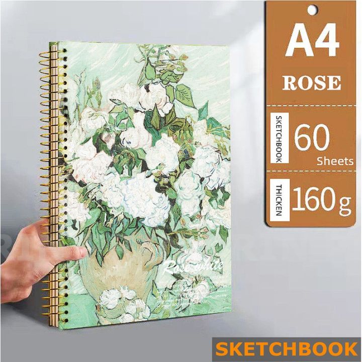 A4 Spiral Sketchbook Paper Drawing Notebook Big Thick Notebook Blank ...