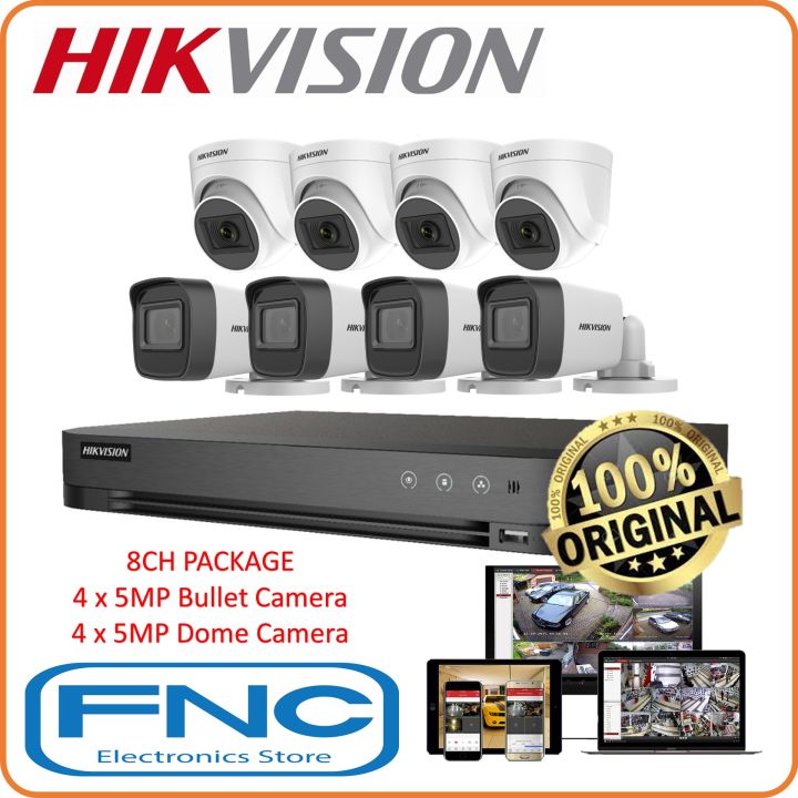 HIKVISION iDS-7208HUHI-M2/S Analog 8CH 5MP Fixed 3.6mm Lens H.265 4 IN ...