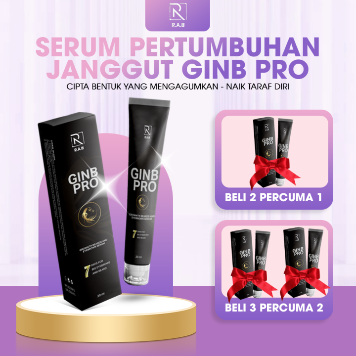 RAU GINB PRO Hair Beard Growth Serum, Korean Black Ginseng Serum ...