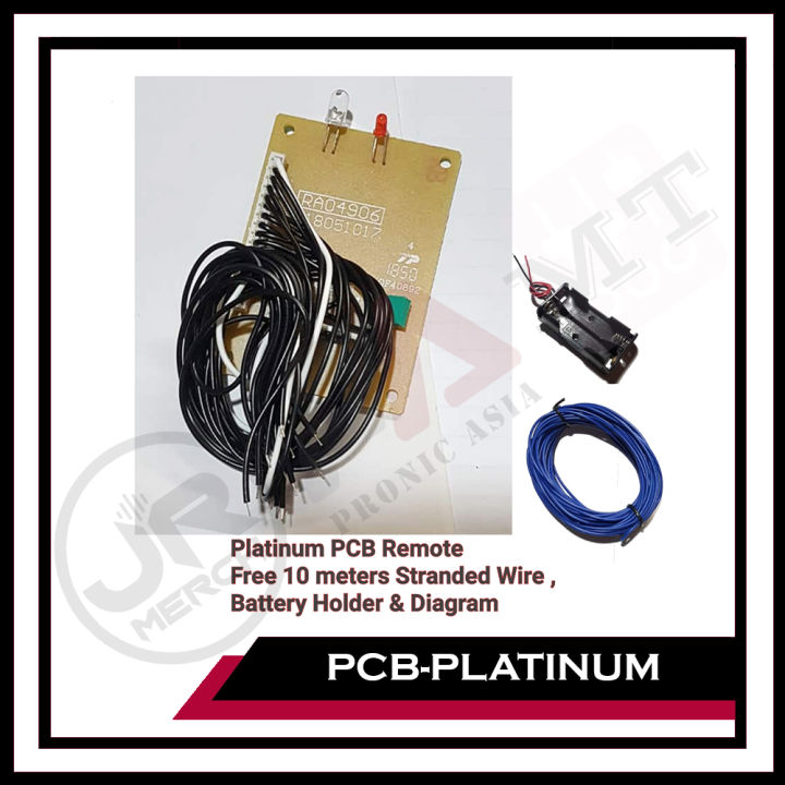 PLATINUM PCB Remote (PCB-P) w/ Free Diagram + Battery Holder ADP24 ...