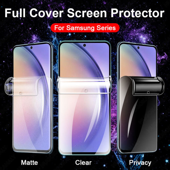 เต็มจอ แบบด้าน ฟิล์มไฮโดรเจล Samsung Galaxy S24 S23 FE S22 S21 S20 Note 20 Ultra Note 8 9 10 ...