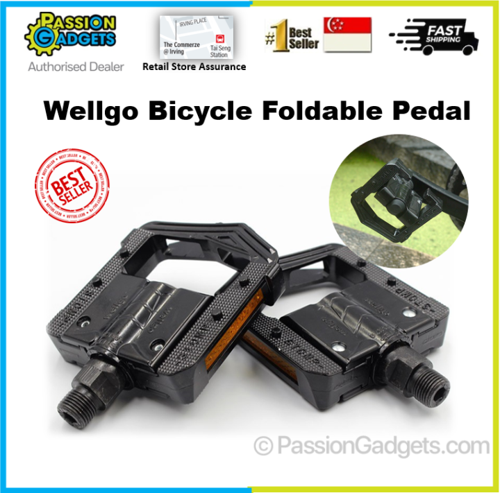 Wellgo F265 Bicycle Aluminium Foldable Foot Pedal 1 Pair for Brompton Dahon Java Fnhon Foldable ...
