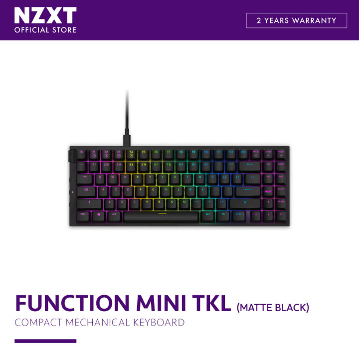 NZXT Function Mini Tenkeyless Modular Mechanical Keyboard - Matte White ...