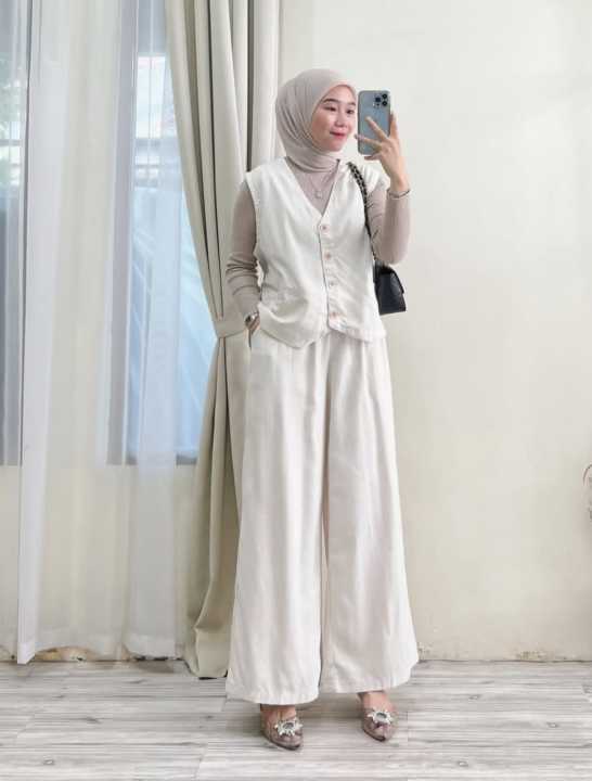 RACHEL ONESET / SETELAN CELANA DAN ROMPI VEST WANITA TERBARU VIRAL ...