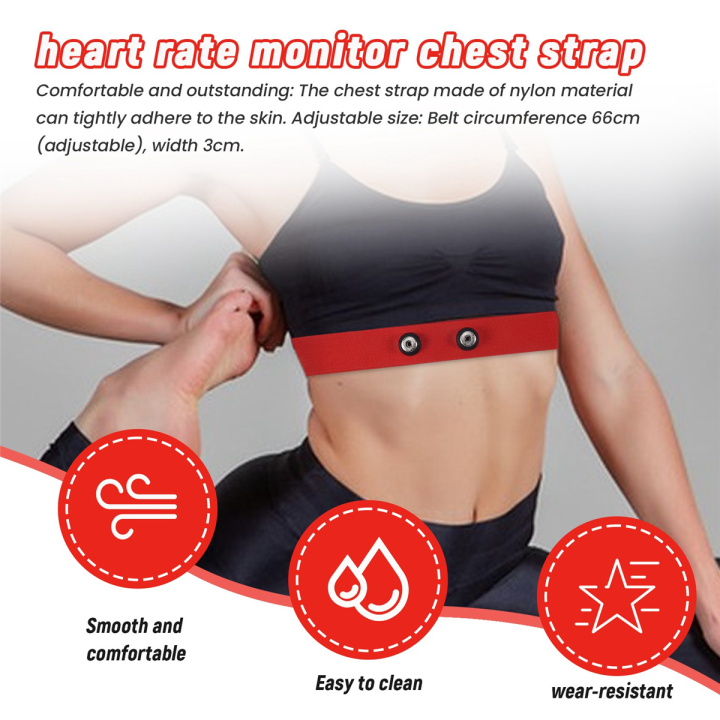 Heart Rate Monitor Chest Strap Replacement Band for | Lazada.co.th