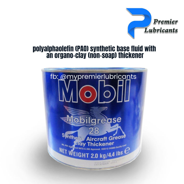 MOBIL GREASE 28 (2KG) - Synthetic Aviation Grease / Mobilgrease 28 | Lazada