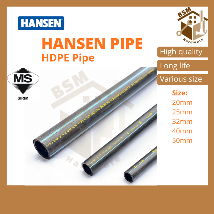 BSM [Sell By Feet] Hansen Pipe HDPE Poly Pipe Poly Paip HDPE Air PVC ...