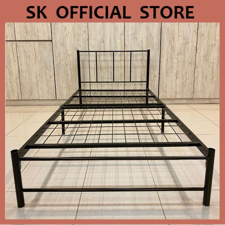 Black Single Metal Bed Frame/ Bedroom Double Bed / Katil Besi Bujang ...