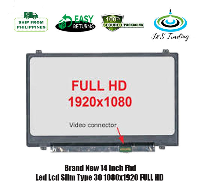 BRAND NEW 14 inch FHD Led Lcd Slim Type 30 pin for Laptop Screen ...