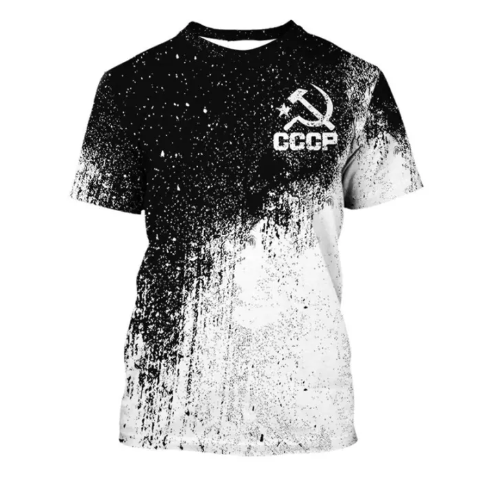 National Flag 3d Printed T-shirt For Men's Soviet Republic Pattern ...
