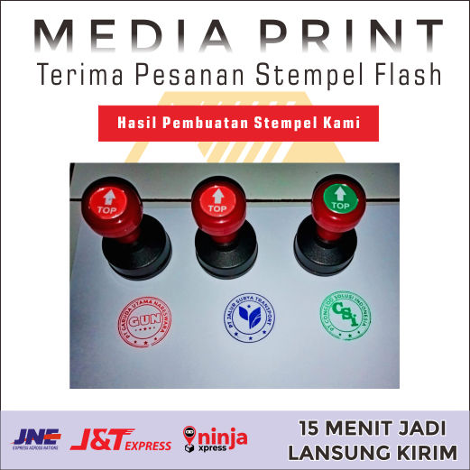 Stempel Perusahaan, logo, nama tandatangan, lunas stample flash stemple ...