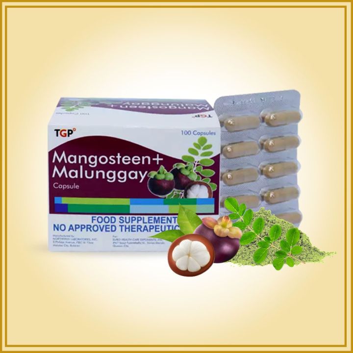 1 Box TGP Mangosteen + Malunggay 500mg 25mg Capsule 100 Capsule ...