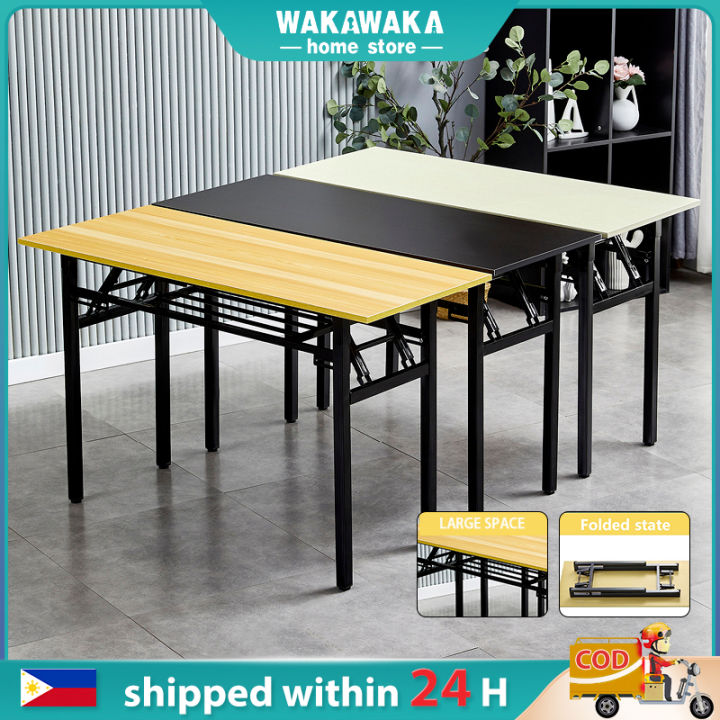 Double Layer Folding Table Office Table Study Table Computer Desk 80 ...