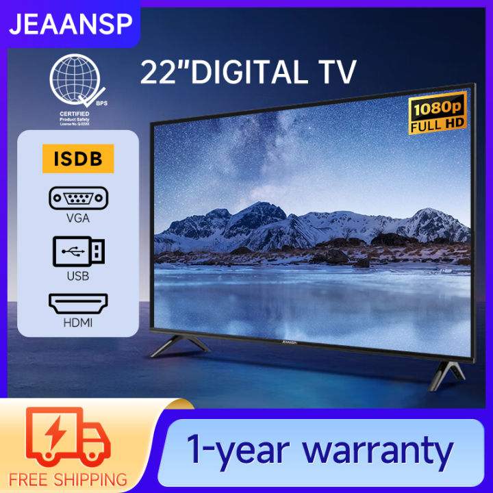 JEAANSP Digital TV HD 22 inch LED LCD Televisyen with VGA & HDMI flat ...