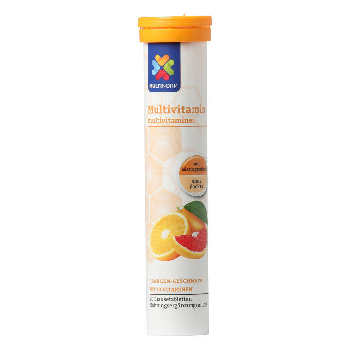 MULTINORM multivitamin effervescent tablets 80 g - Orange Flavour ...
