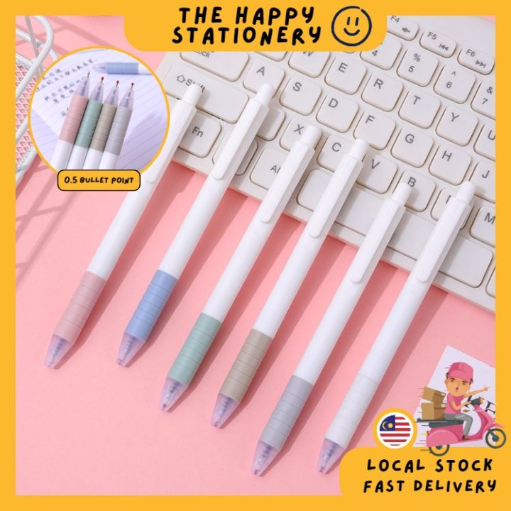 [Ready Stock] Muji Style Morandi 0.5mm Black Ink Pen Student Stationery ...