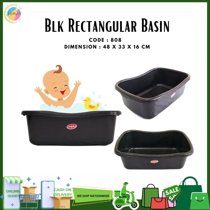 BLK RECTANGULAR BASIN/BLACK BASIN/PALANGGANA/RECTANGULAR BASIN/BASIN ...