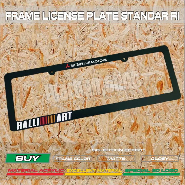 FRAME PLAT STANDARD RI CUSTOM RALLI ART 2 | Lazada Indonesia