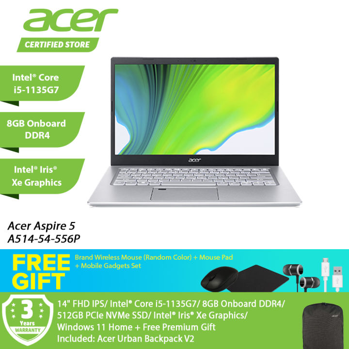 Acer Aspire 5 A514-54-556P Sakura Pink Laptop - NX.A2BSM.004 - (14IN ...