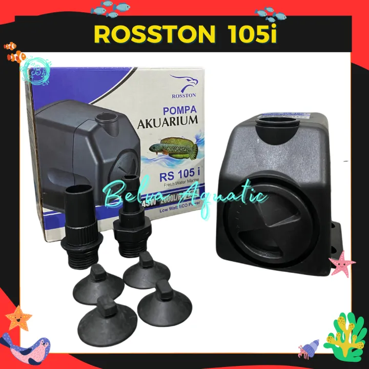 ROSSTON 105i RS-105i Pompa Aquarium Pompa Kolam Pompa Hidroponik ...