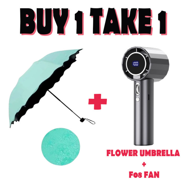Buy Magic Umbrella Take F08 Turbo Fan with High Wind Speed Gear and LED ...