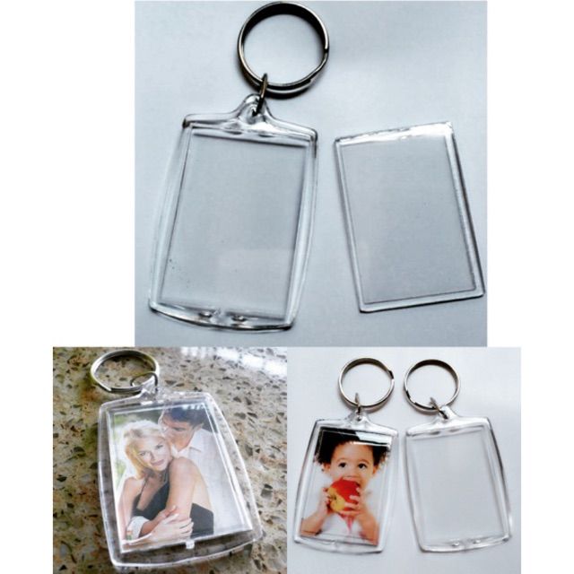 🔥C.three Acrylic Keychain DIY Photo Insert (Different Shapes) Clear ...