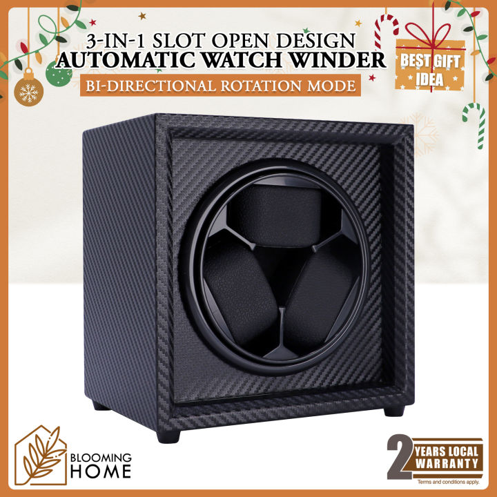 Open Design 3-in-1 Automatic Watch Winder Bi-directional Rotation Watch ...