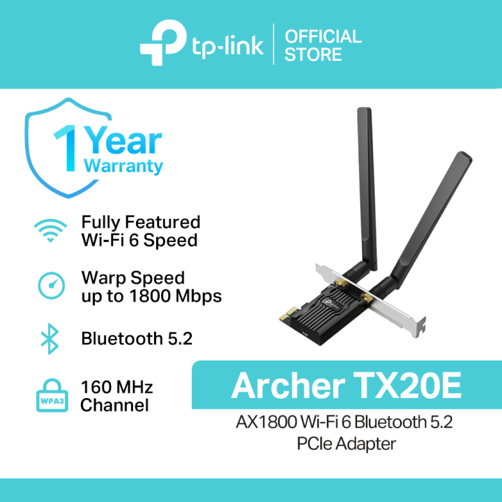 TP-Link Official | Archer TX20E AX1800 | Bluetooth 5.2 Up to 1201 Mbps ...
