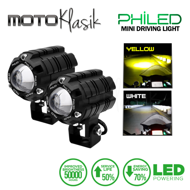 PHILED MINI DRIVING LIGHT V5 HIGH-LOW BEAM 40WATTS WITH PREMIUM QUALITY ...