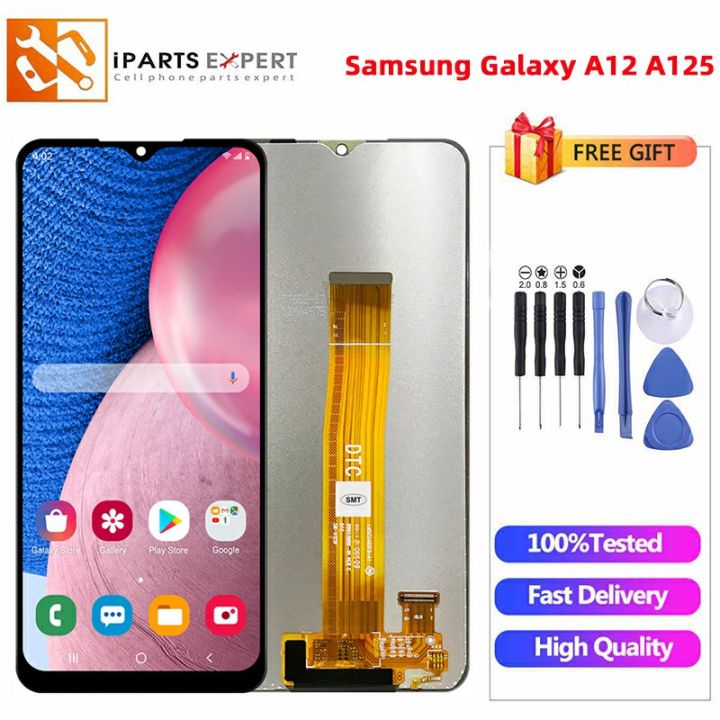 IPARTSEXPERT Original LCD For Samsung Galaxy A12 LCD SM-A125F LCD Display Touch Screen Digitizer ...