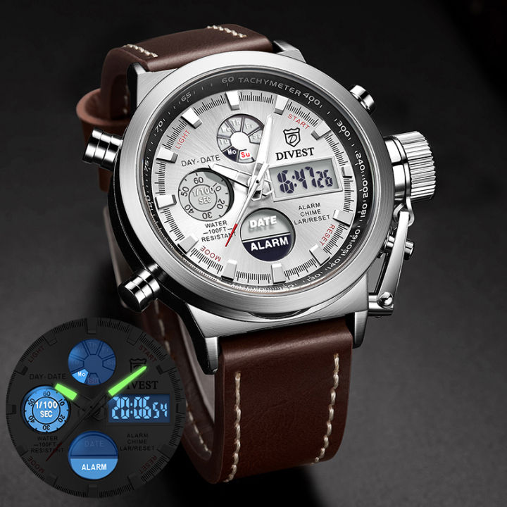 DIVEST Top Luxury Brand Original Quartz Men's Digital Watch Military ...