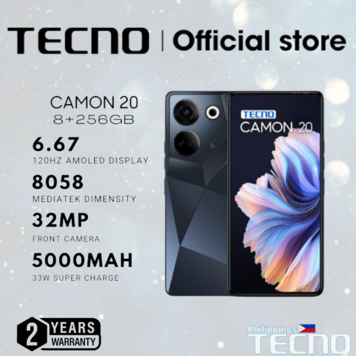 Tecno Camon 20 Pro 5G Smartphone | 8GB RAM + 256GB ROM | Dimensity 8050 64MP RGBW OIS Camera ...