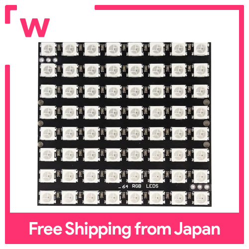 waves WS2812B PCB 8x8 64 pcs Serial LED Addressable Addressable LED ...