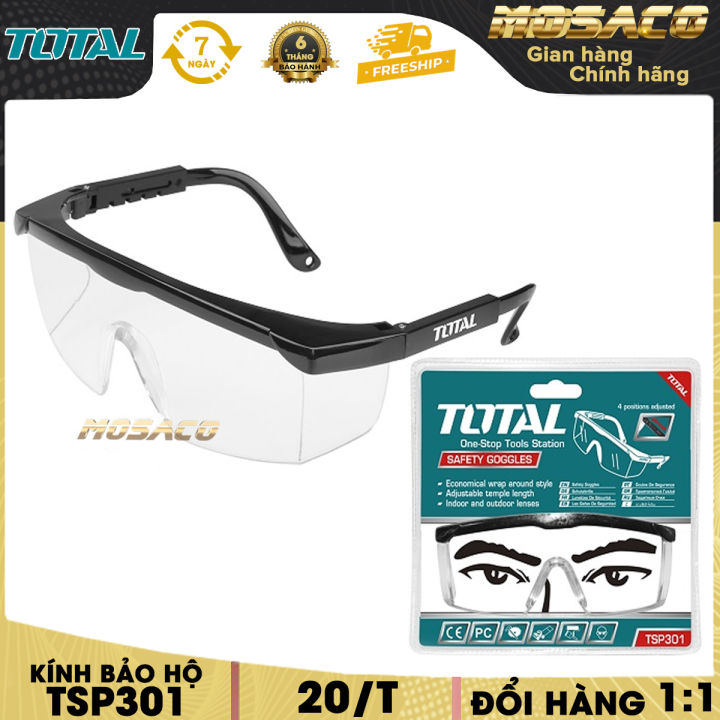 Kính bảo hộ TOTAL TSP301 Độ trong suốt 20/T. Kính bảo hộ lao động Chất ...