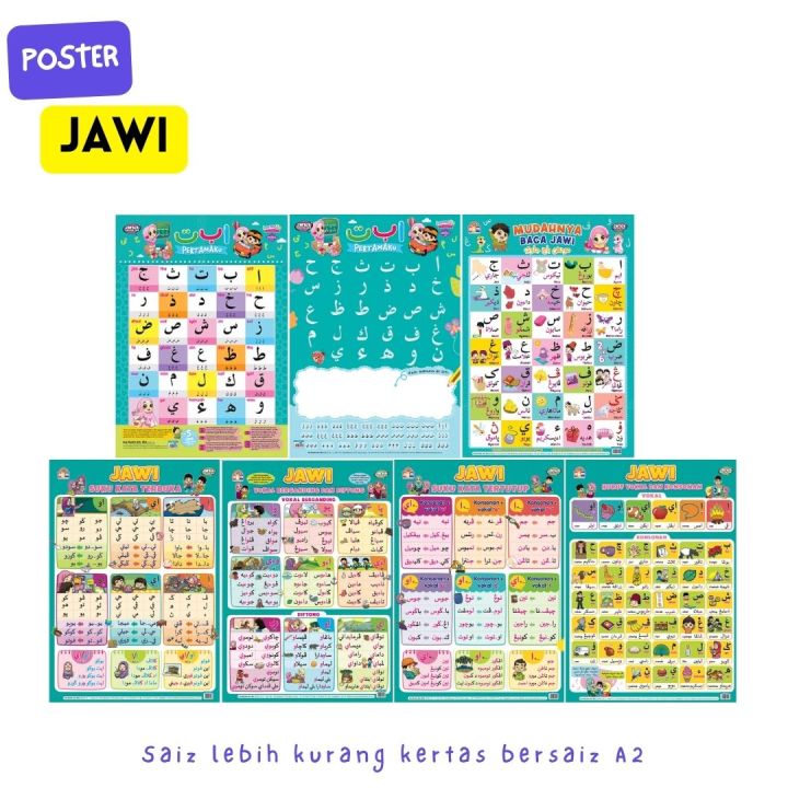 POSTER JAWI | SUKU KATA JAWI | DIFTONG | ALIF BA TA [ANA MUSLIM] | Lazada