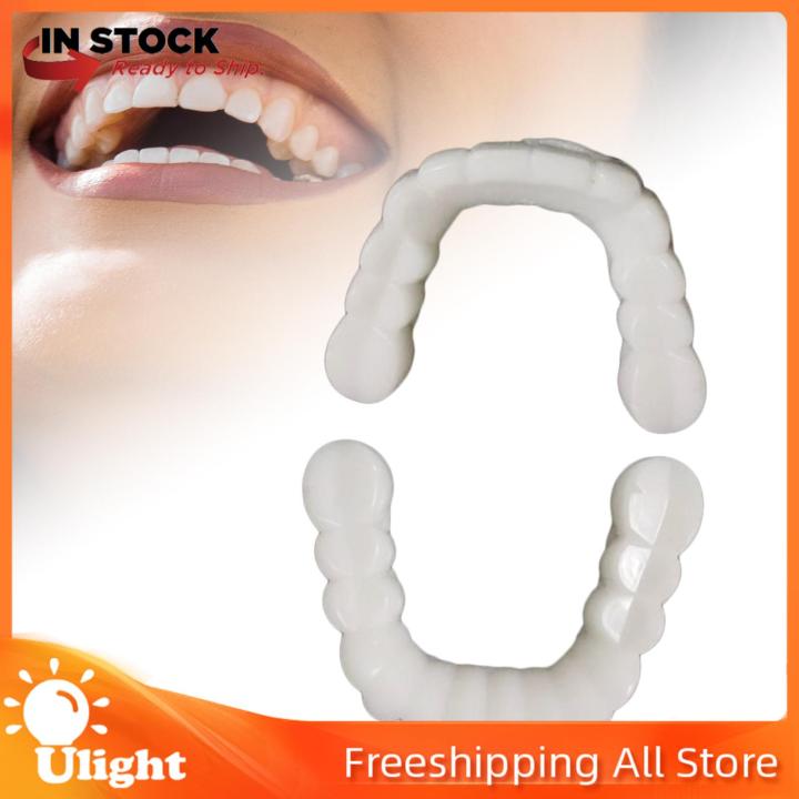 Ulight Resin Teeth Veneers Comfortable Dentures Tooth Cover Removable ...