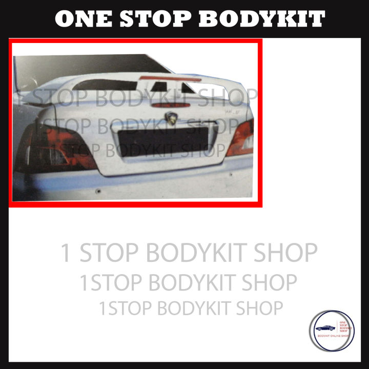 PROTON WAJA SPOILER WITH LED FIBER(FIBERGLASS)SKIRT LIP BODYKIT | Lazada
