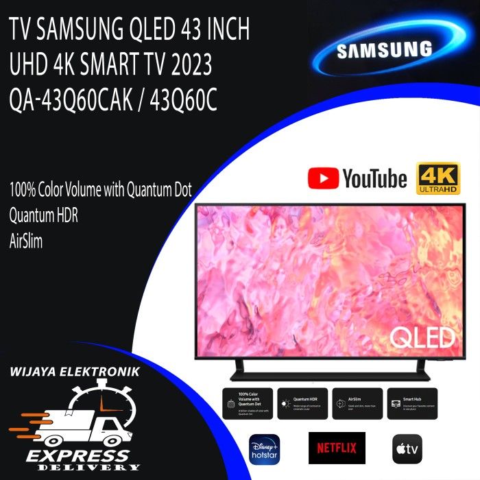 TV SAMSUNG QLED 43 INCH QA43Q60CAK / 43Q60C UHD 4K SMART TV 2023 ...