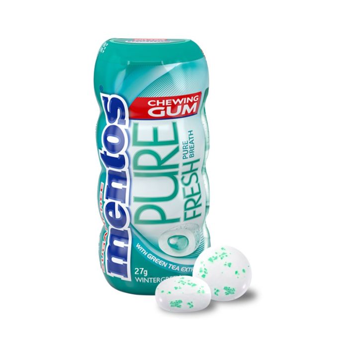 Mentos Sugar Free Chewing Gum Pure Fresh Wintergreen Flavour -27g ...