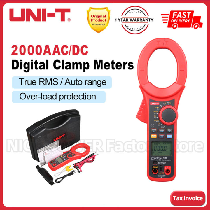 UNI-T Digital Clamp Meter UT220 UT221 UT222 2000A Auto Data Hold Backlight Digital de metros ...