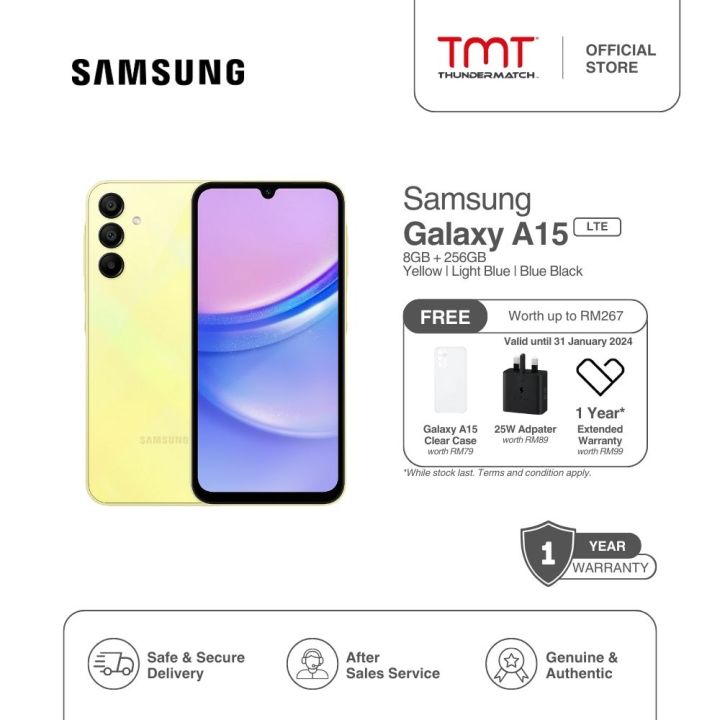 Samsung Galaxy A15 LTE Smartphone (8GB RAM + 256GB ROM) | 6.5" FHD+ ...