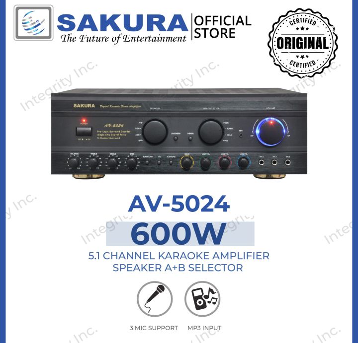 SAKURA AV-5024 600 WATTS MIXING AMPLIFIER | Lazada PH