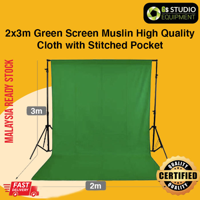 Green and White Muslin High Quality Cloth With Stitched Pocket Easy ...