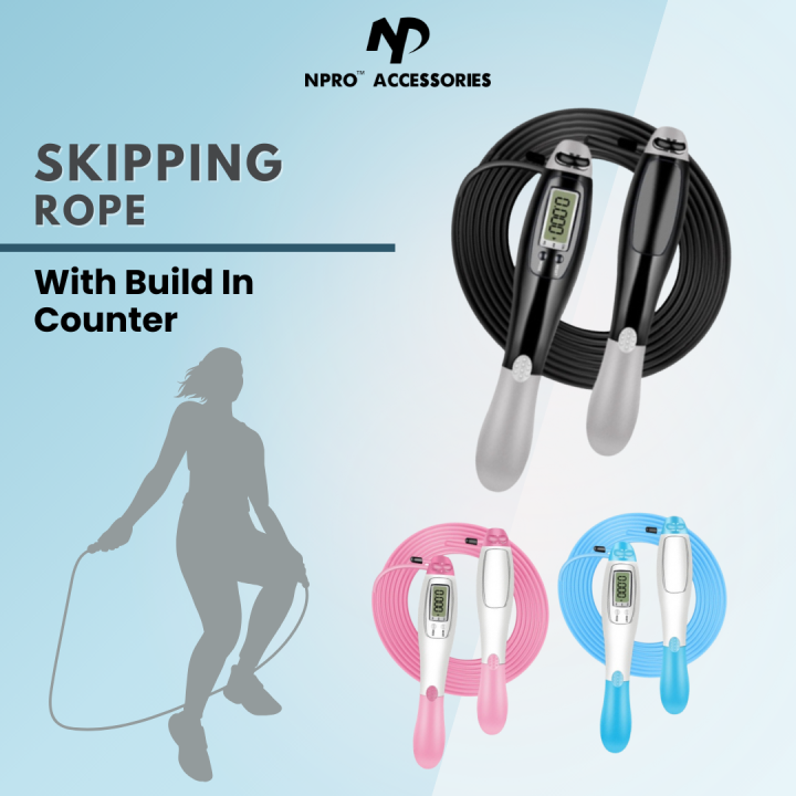 Electronic Skipping Rope with counter | Gym Fitness Skipping Smart Jump ...